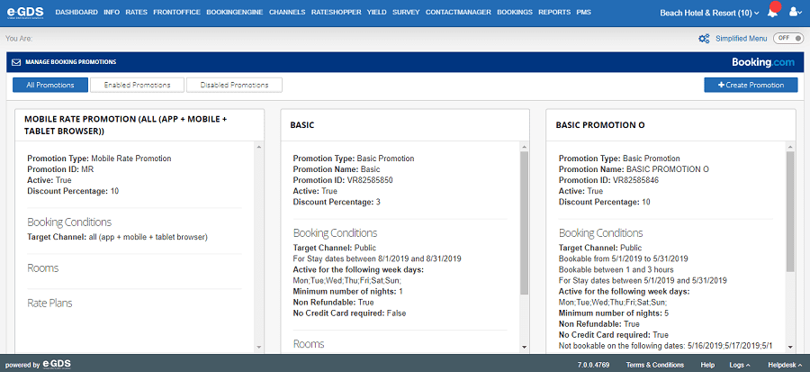 How to create a promotion for Booking.com through e-GDS Backoffic